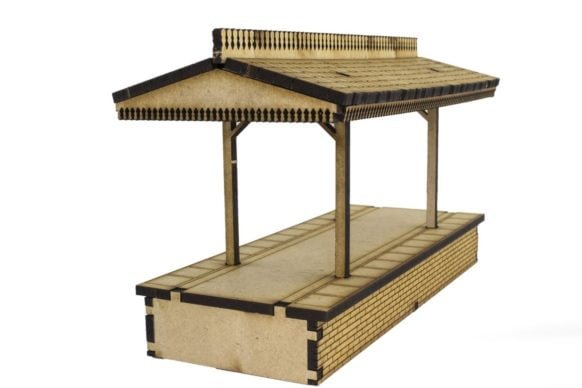 OO/HO Gauge Long Platform & Canopy with On/Off Ramps by WWS Model ...