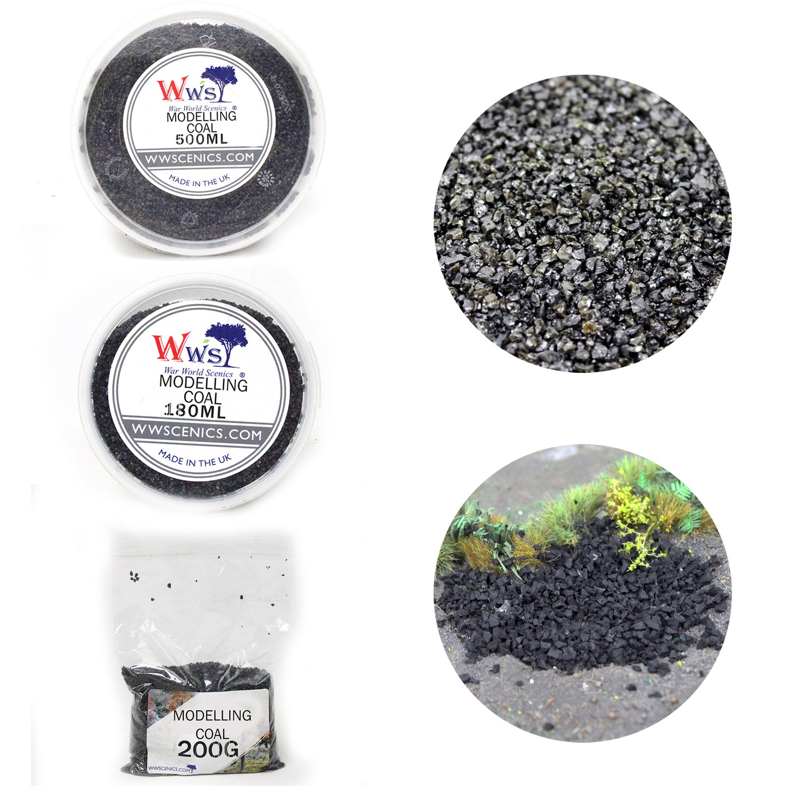 Black Modelling Coal | Coal Basing Materials | Model Rail | WWScenics