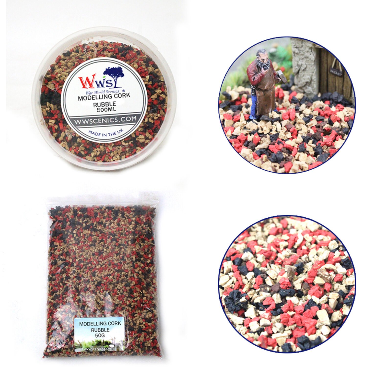 Modelling Cork Rubble | Cork Model Rocks | Basing Materials | WWScenics