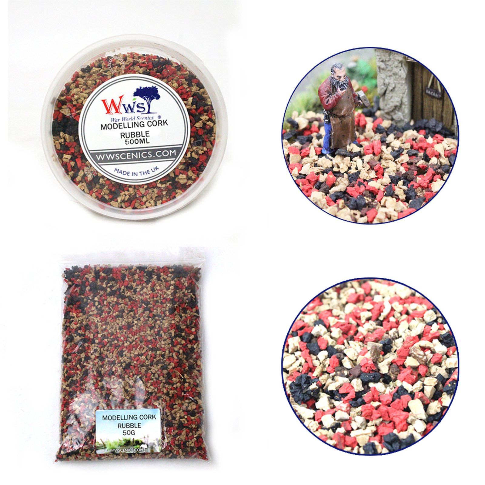 Modelling Cork Rubble | Cork Model Rocks | Basing Materials | WWScenics