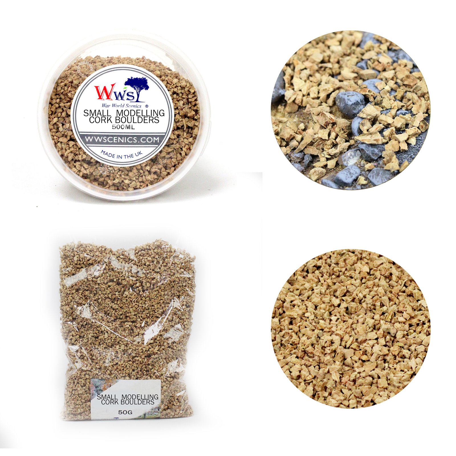 Small Modelling Cork Boulders | Cork Basing Materials | WWScenics