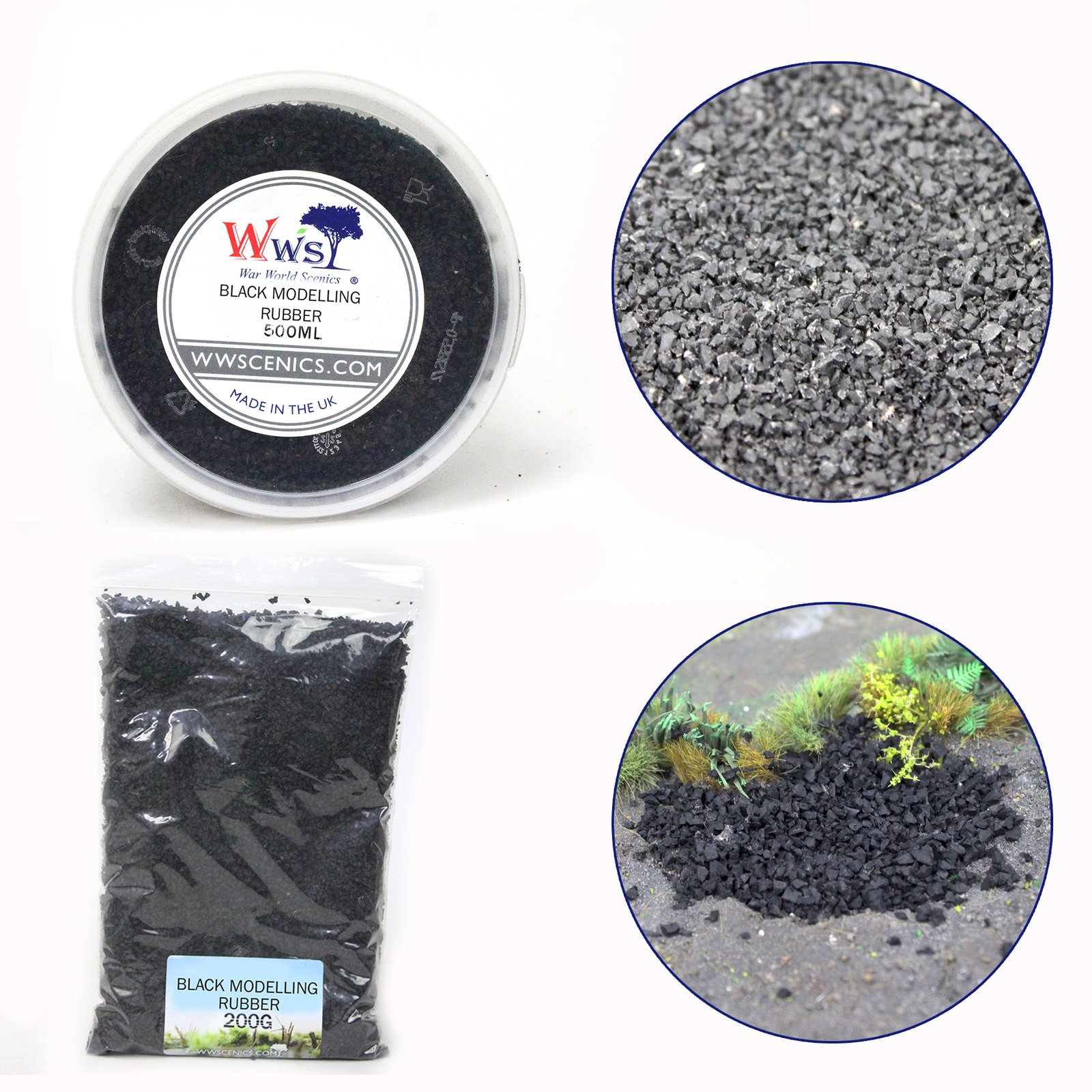 Black Modelling Rubber | Model Rail Basing Materials | WWScenics