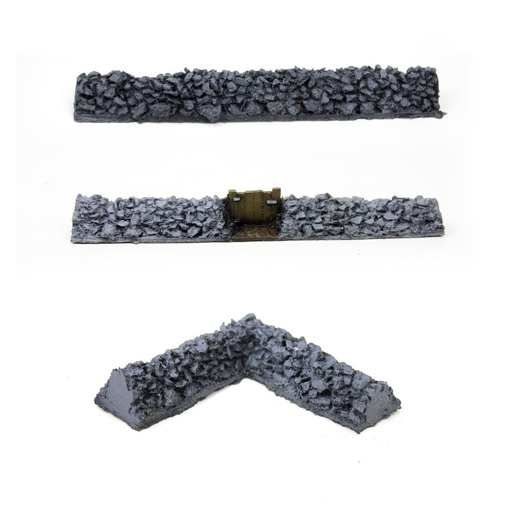 Solid Stone Wall Detail Rubble Stone Walls Corners Gates Scale Model