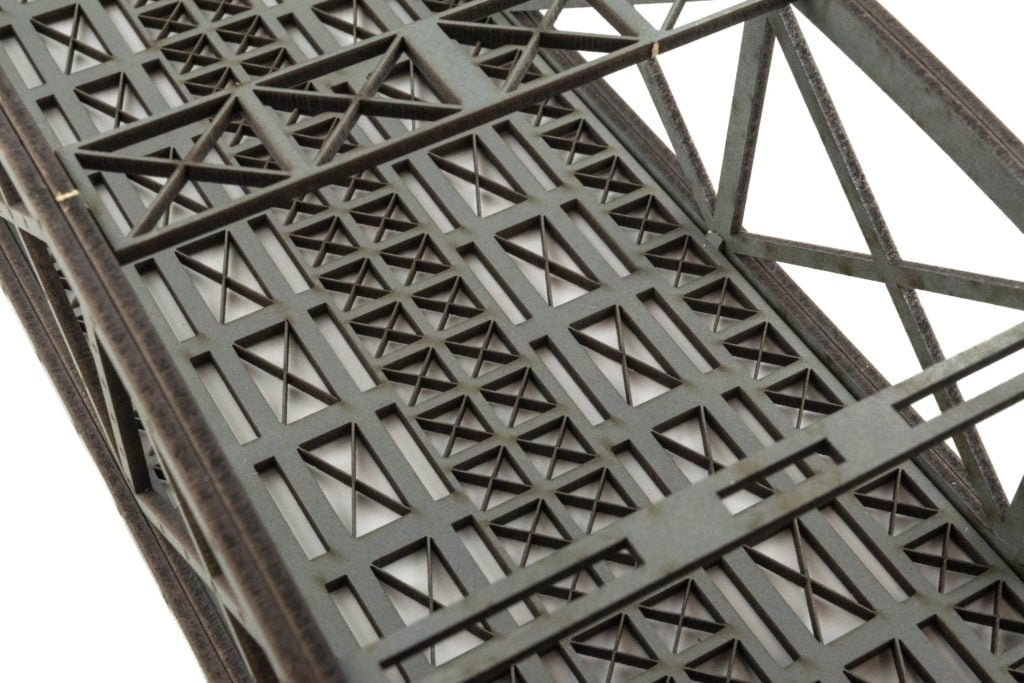 Double Track Bowstring Grey Bridge | Scale Model Buildings