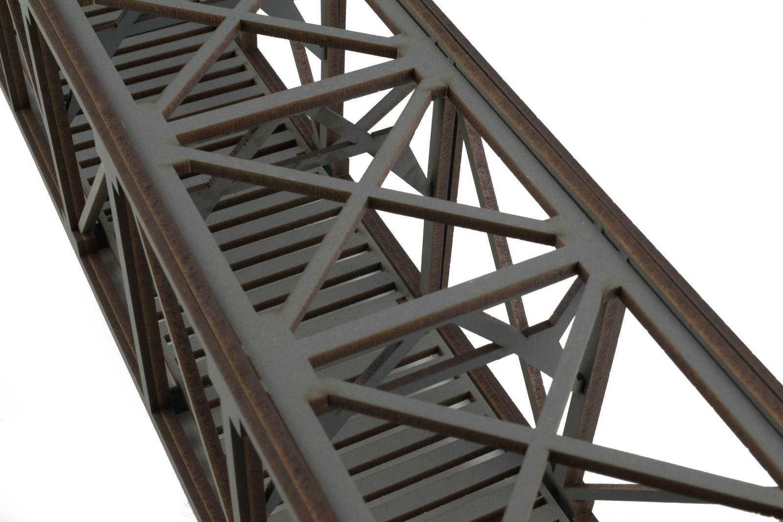 Single Track Railroad Girder Grey 400mm Bridge | WWScenics