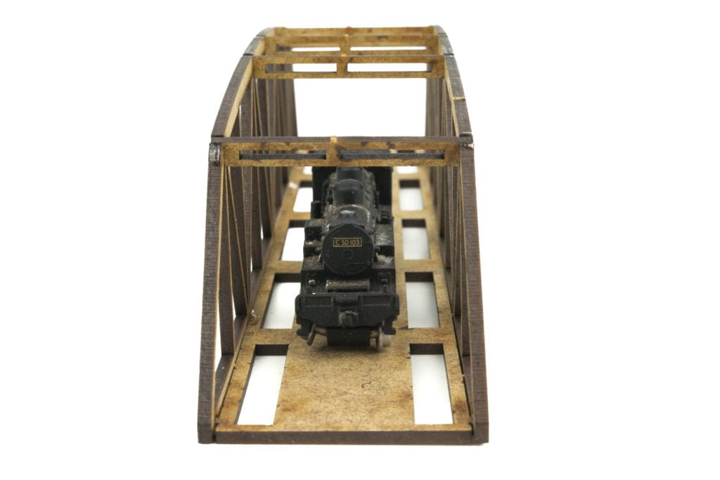 N Gauge Single Track MDF Camelback Bridge (Choose Colour) | WWScenics