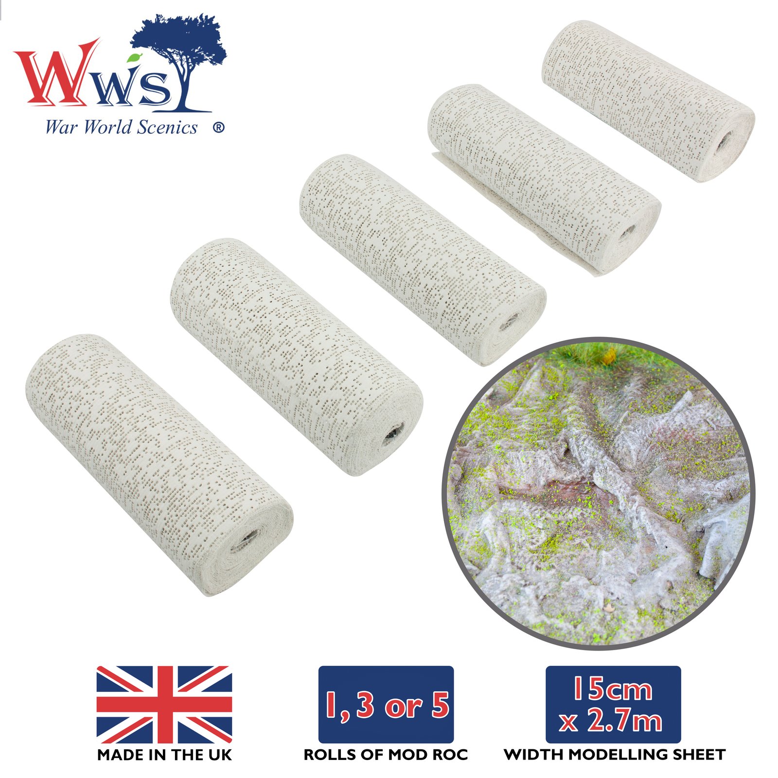 Model Mod Roc Plaster Cloth 15cm x 2.7m | WWScenics