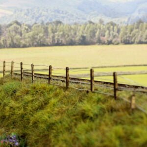 OO Gauge 4ft Wooden Post & Wire Fencing | Scale Model Buildings