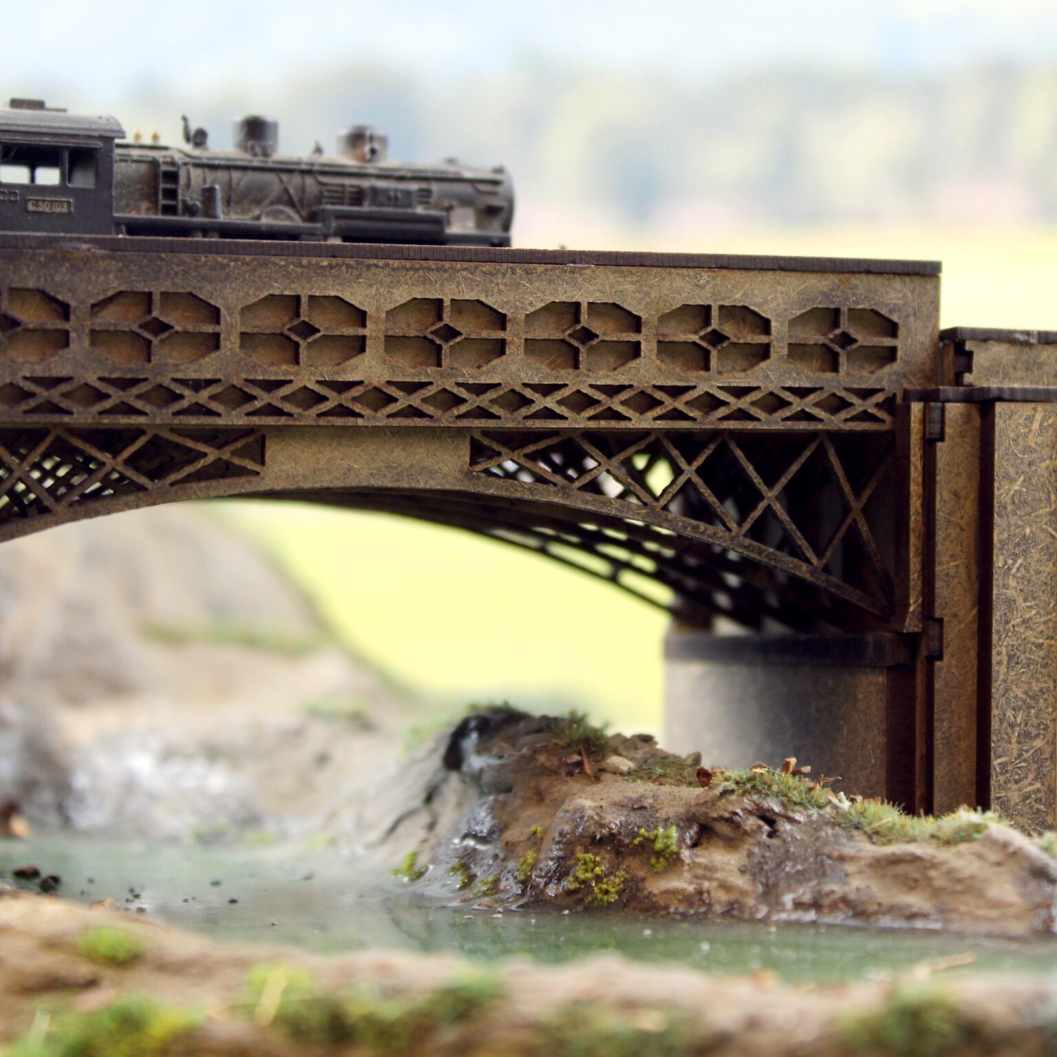 N Gauge Iron Arch Bridge - WSLC-002| Scale Model Bridge